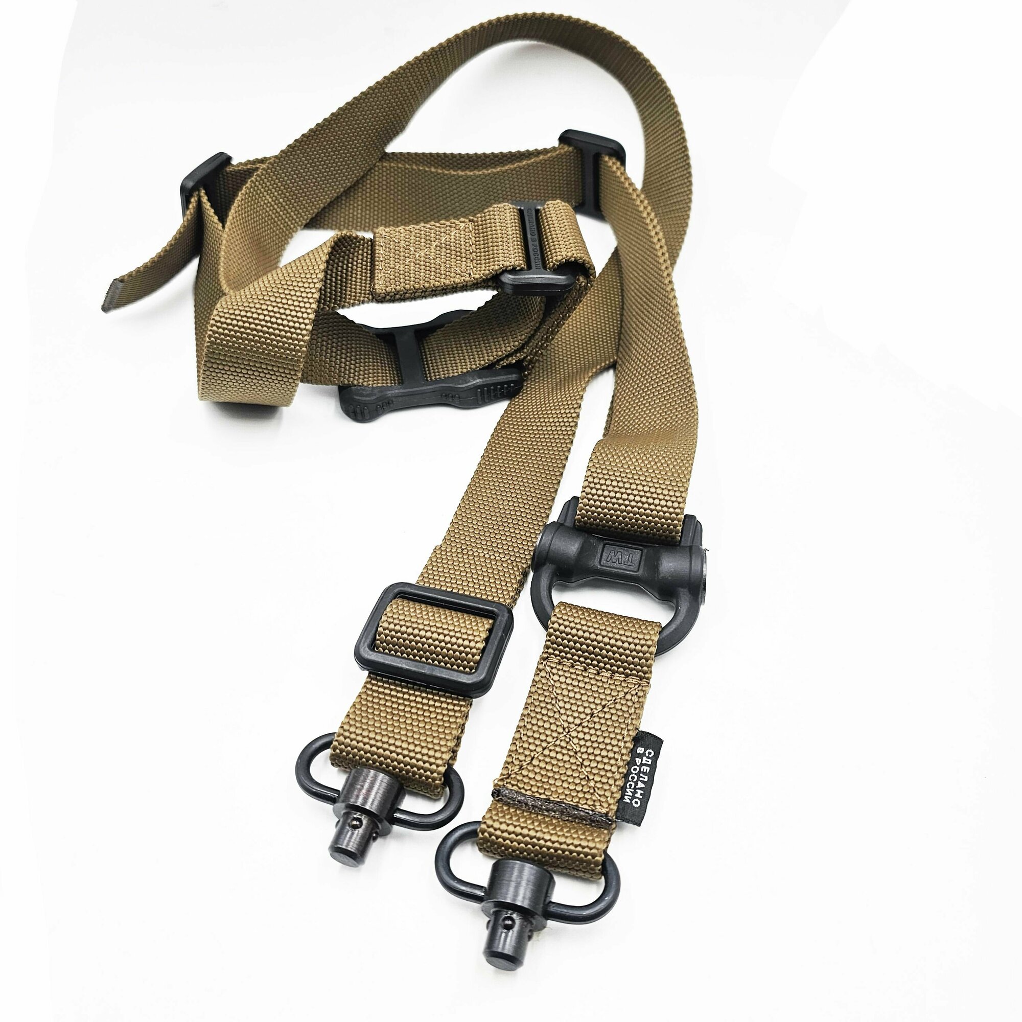 Ремень MS4- с двумя быстросъёмными антабками Tactical Warrior тактический, Койот