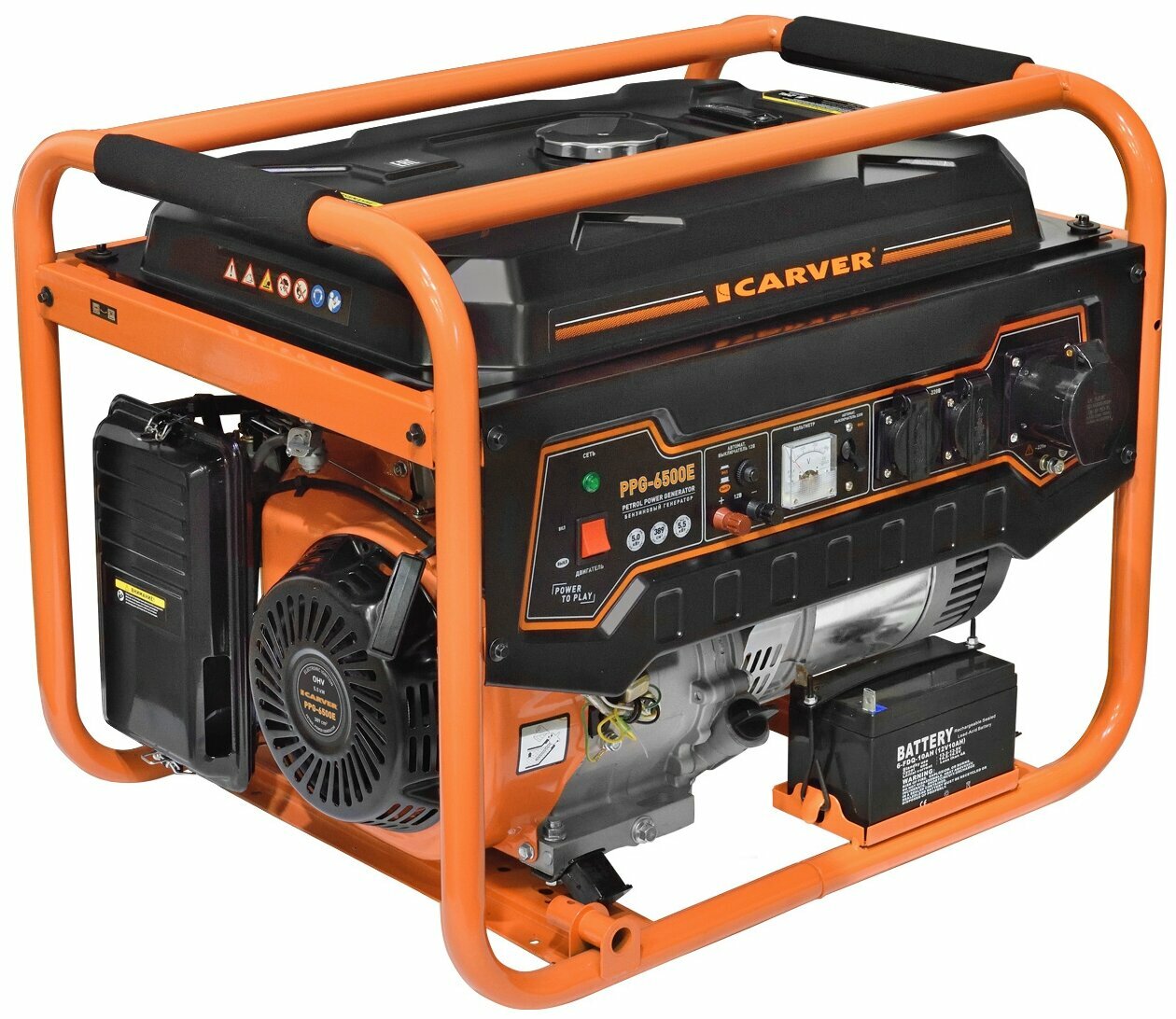 Бензиновый генератор CARVER PPG-6500Е LT-188F 01.020.00005