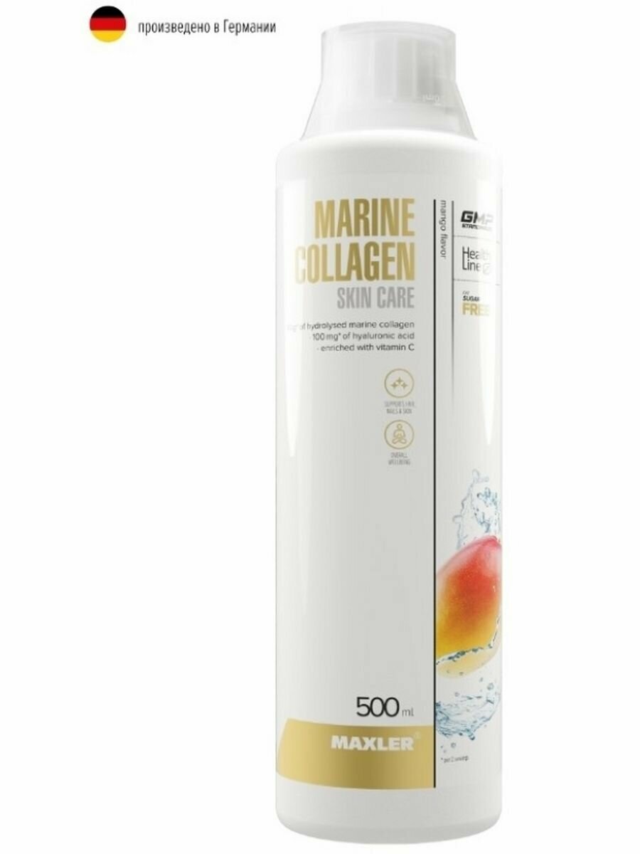 Maxler Marine Collagen SkinCare (Collag/Hyaluronic Acid) 500 ml (Mango)