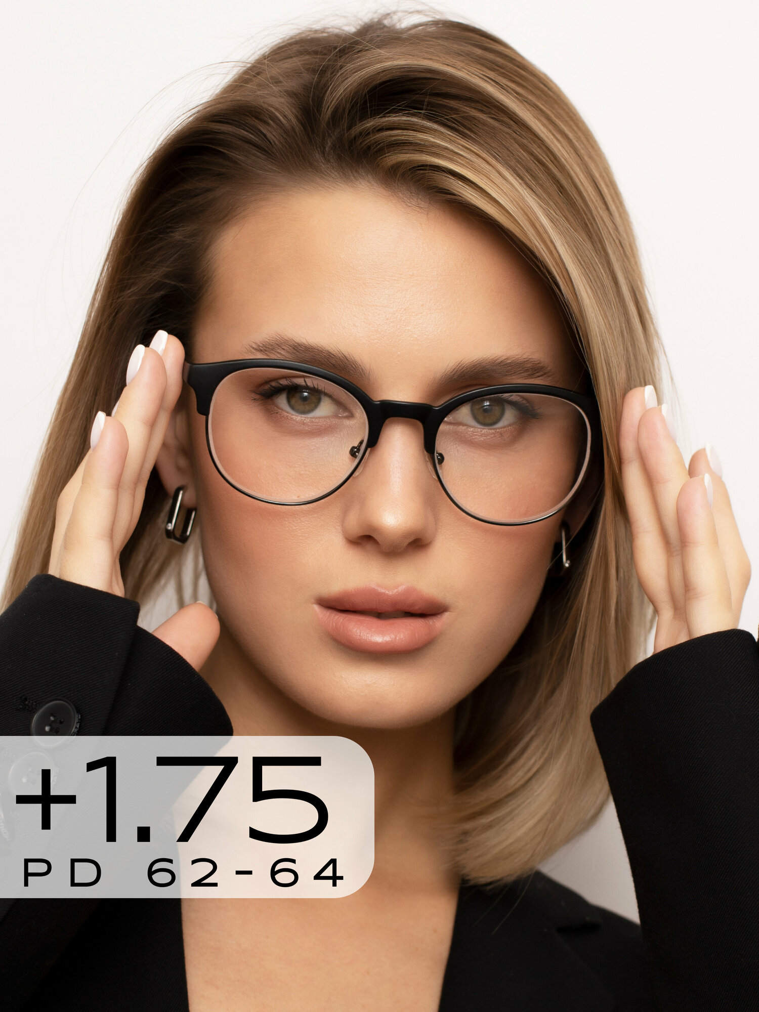 Корригирующие очки для зрения +1,75 / Готовые очки для чтения с диоптрией +1.75