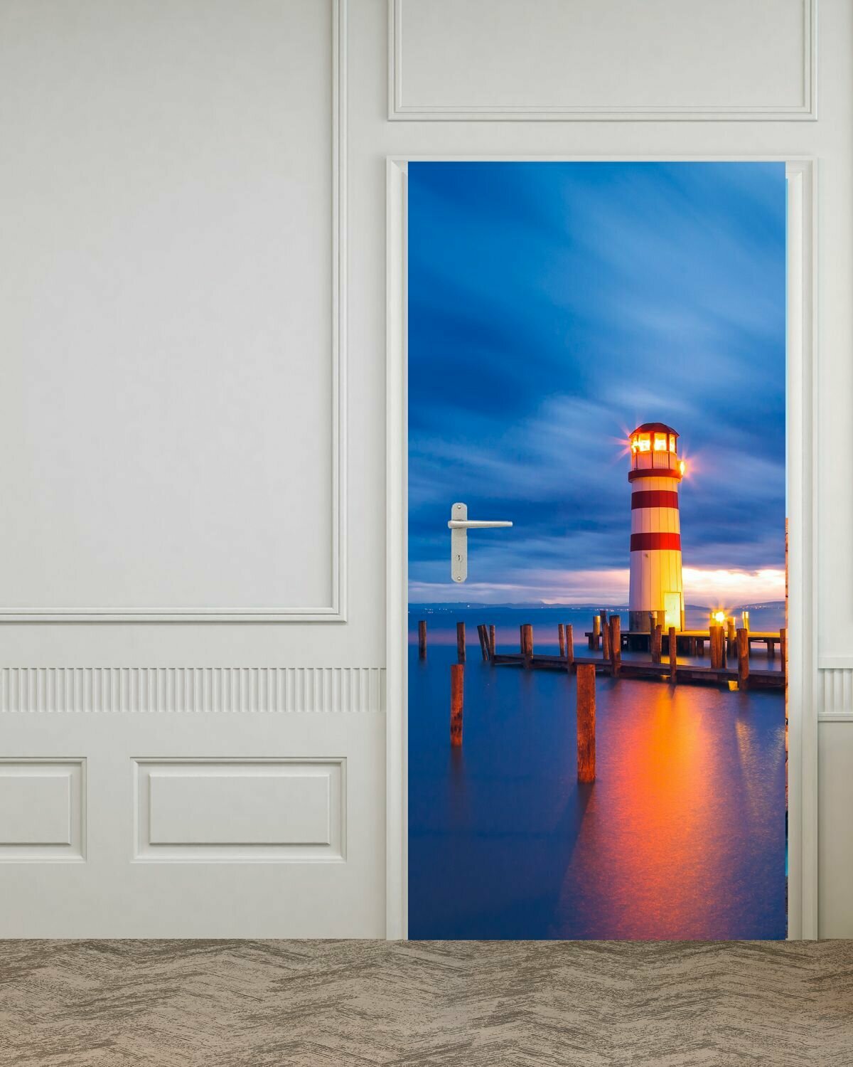 Фотообои на двери самоклеющиеся 3d HARMONY Свет маяка 97х202 см HDD-163 фото обои 3д