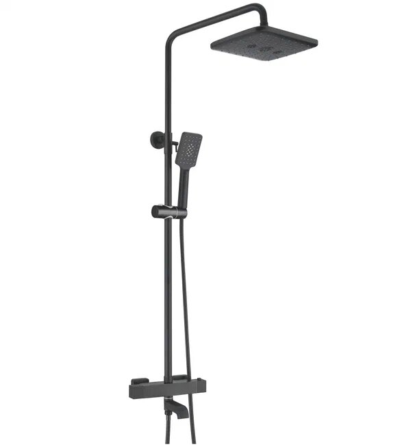 Душевая стойка Rose R3536H, черный матовый