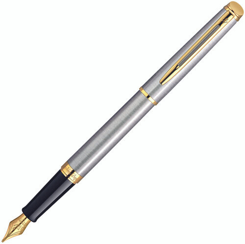 Перьевая ручка Waterman Hemisphere, цвет: GT, перо: F цвет чернил синий S0920310, S0701790
