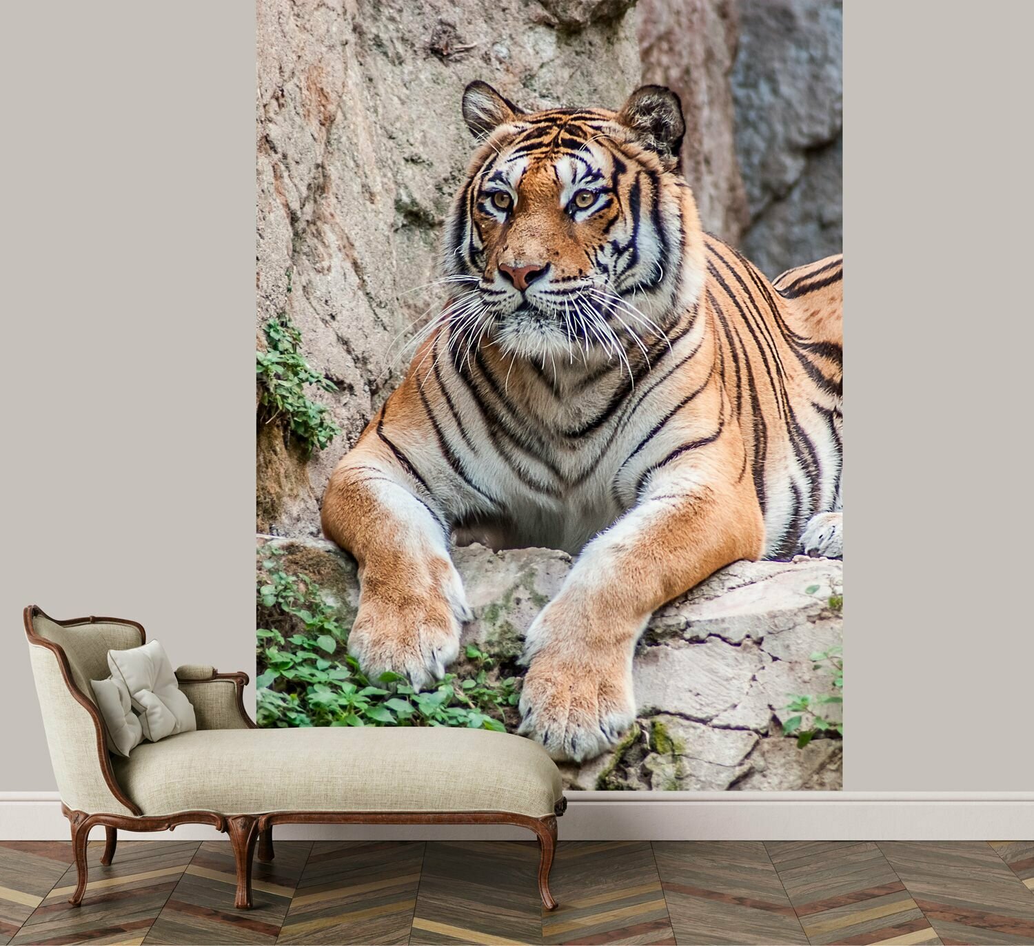 Фотообои 3d на стену флизелиновые HARMONY Отдыхающий тигр 200х270 см HD2-170 фото обои на стену 3д