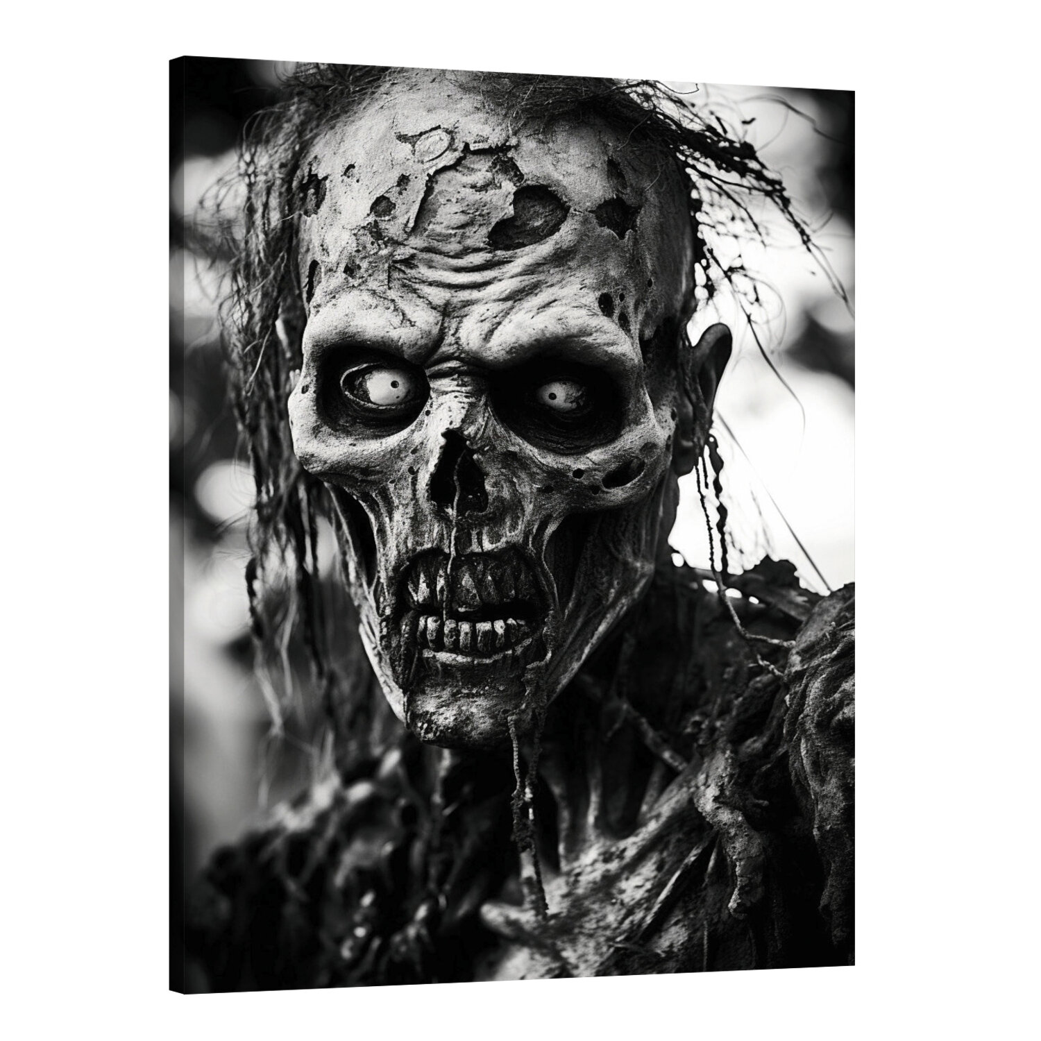 Интерьерная картина 50х70 "Хэллоуинский костюм зомби"