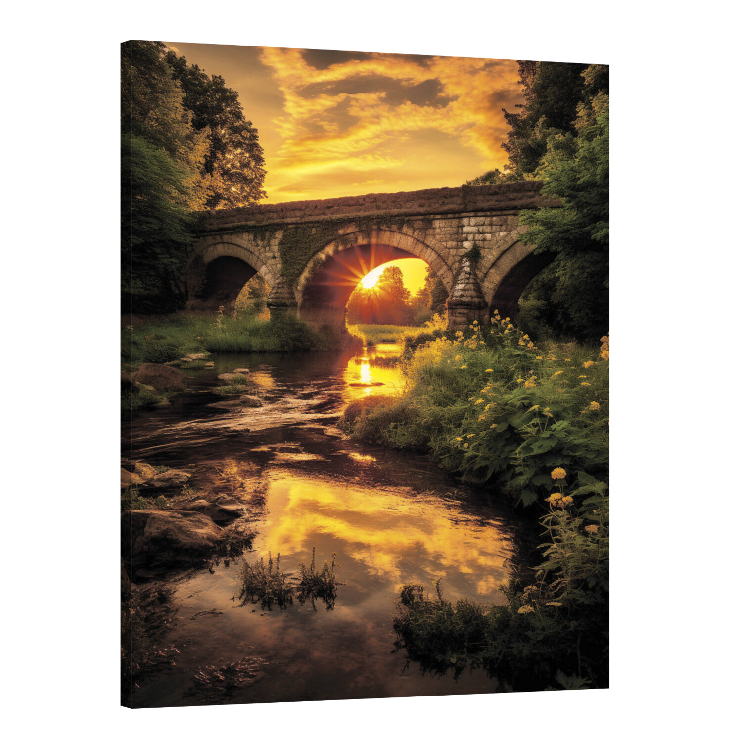 Интерьерная картина 50х70 "Каменный мост"