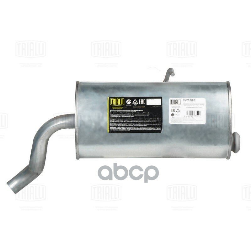 Глушитель для а/м Peugeot Partner (03-) 1.1i/1.4i/1.6i осн. (алюм. сталь) (EMM 2002) Trialli арт. EMM2002