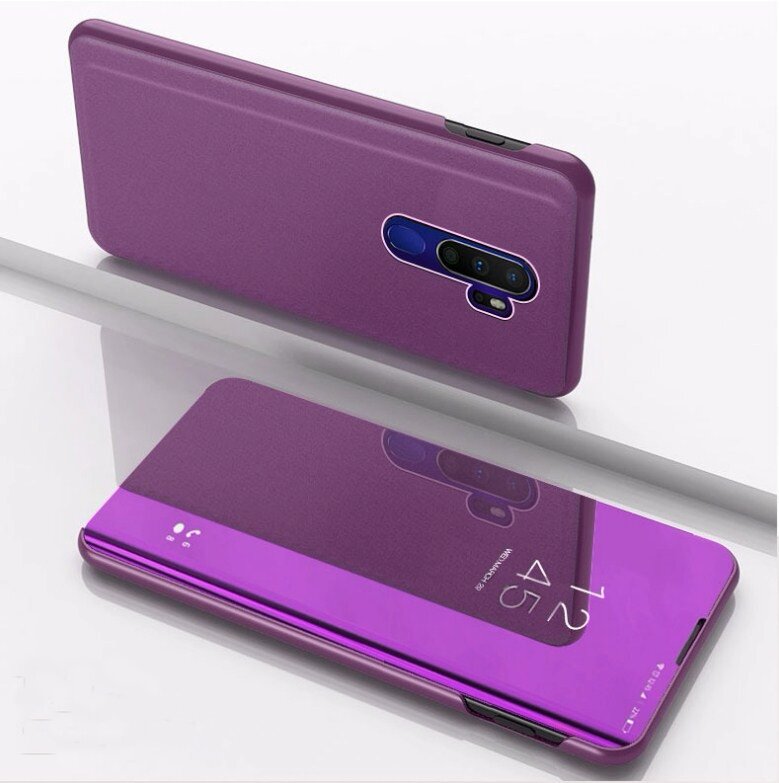 Чехол-книжка MyPads Clear View Cover для Xiaomi Mi MIX 4 с полупрозрачной пластиковой крышкой с зеркальной поверхностью фиолетовый