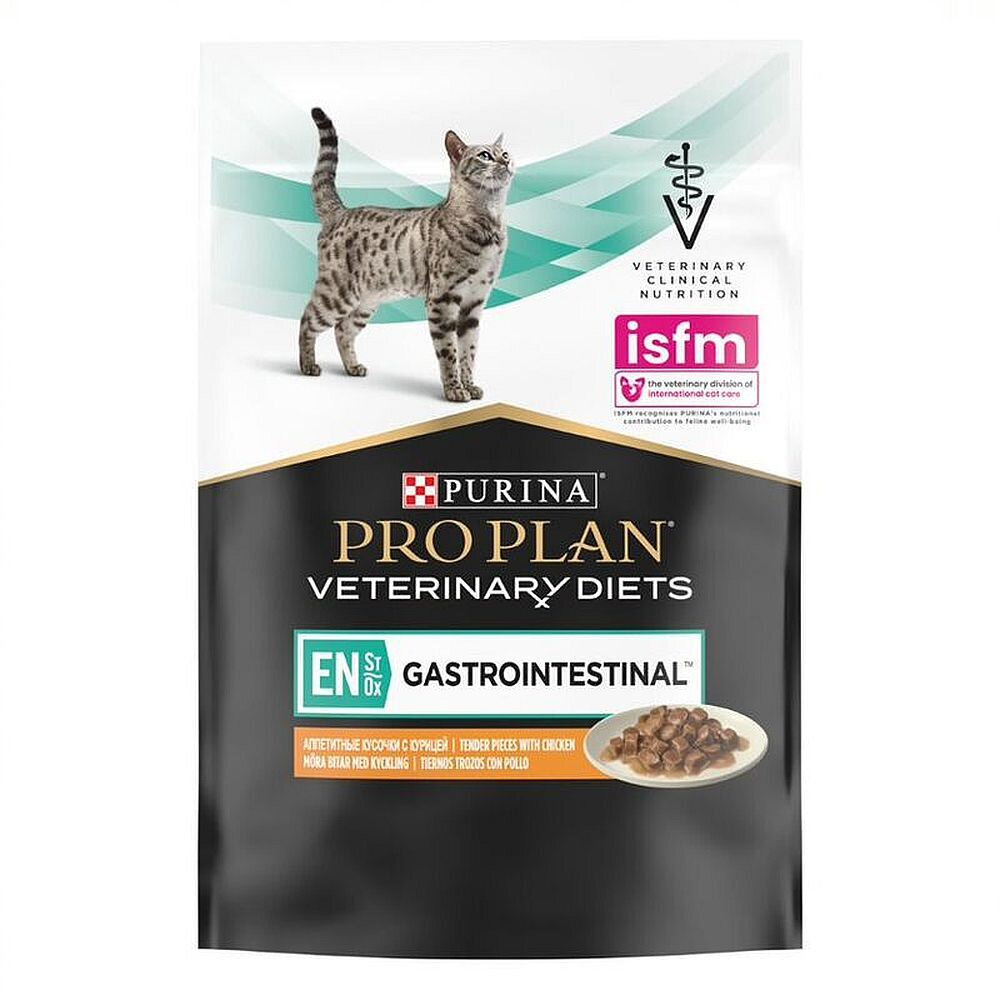 Влажный корм Pro Plan Veterinary diets EN Gastrointestinal для взрослых кошек при расстройствах пищеварения с курицей - 85 г (1шт)