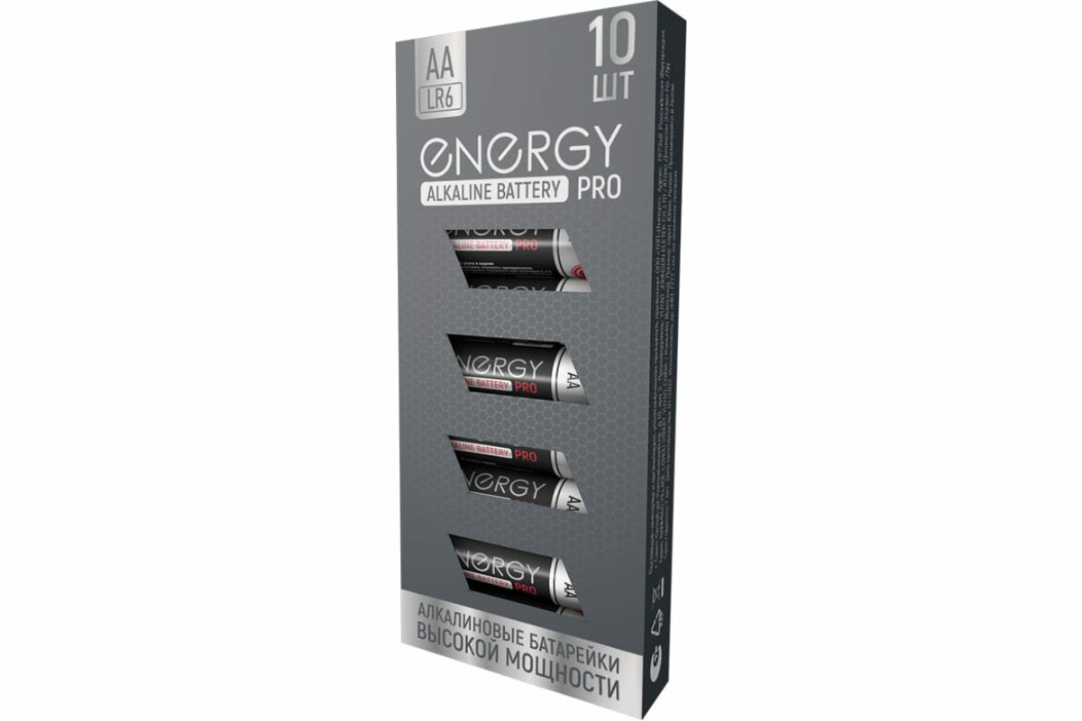 Батарейка ENERGY PRO LR6/10K, коробка, (1 уп - 10 шт), AA