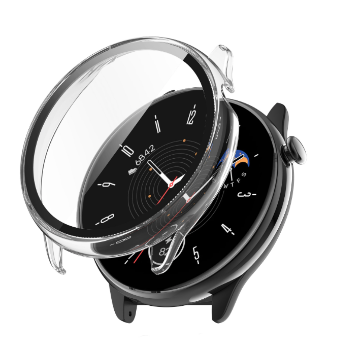 Защитный бампер-чехол MyPads Protect из тончайшего и прочного силикона для Amazfit GTR mini A2174 с прозрачный