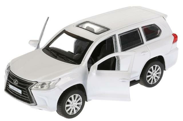 Машина "Lexus LX-570" 12 см белый металлическая инерционная, 1 штука