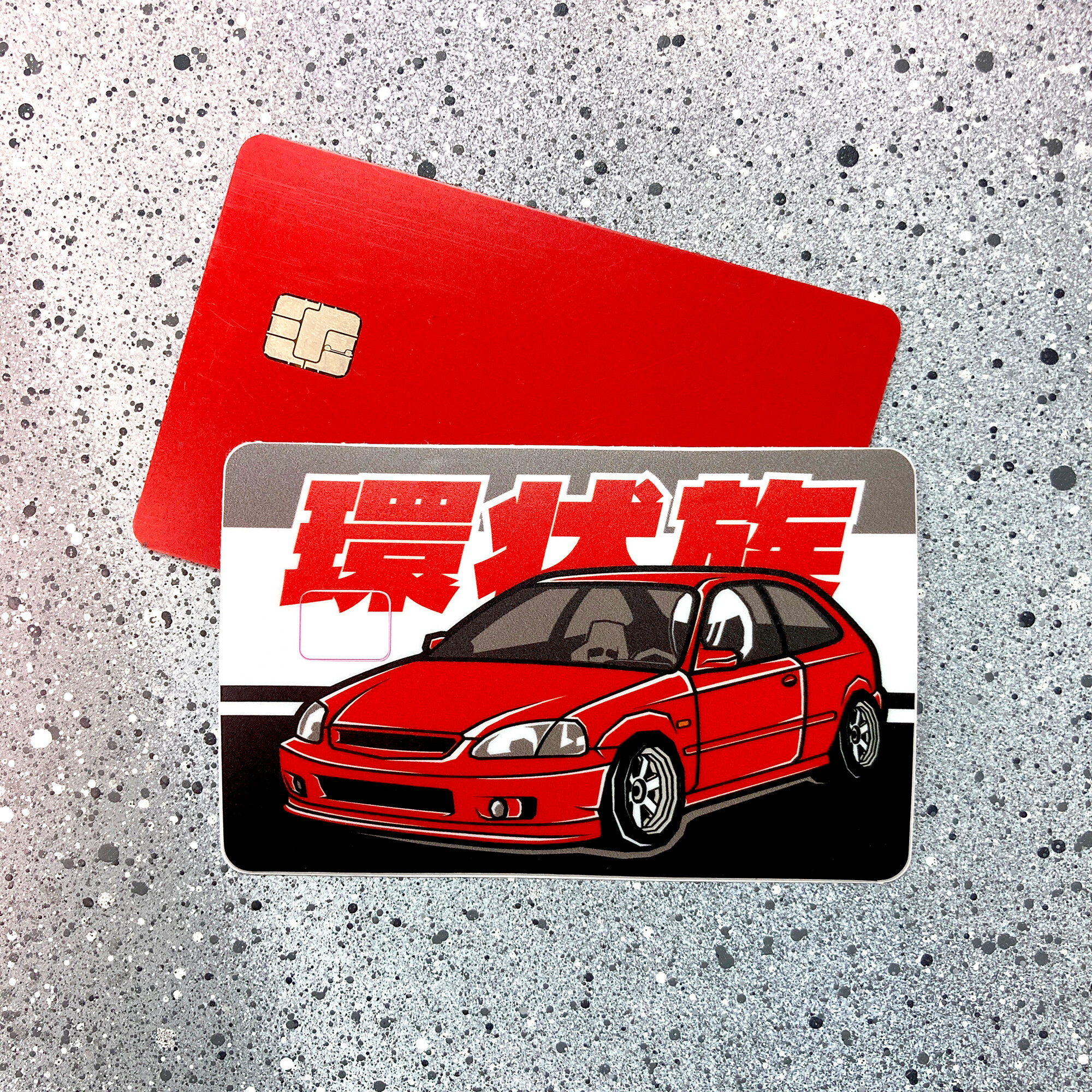 Наклейка на банковскую карту Honda Civic 6 JDM