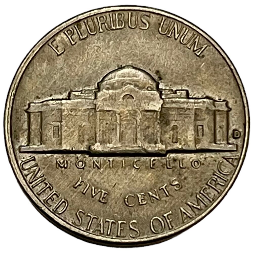 США 5 центов 1964 г. (Nickel, Джефферсон)