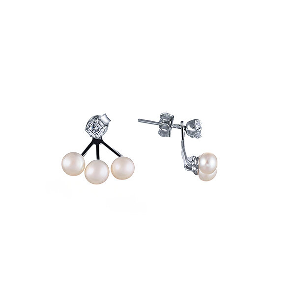 Серьги ELEMENT47, серебро, 925 проба, фианит
