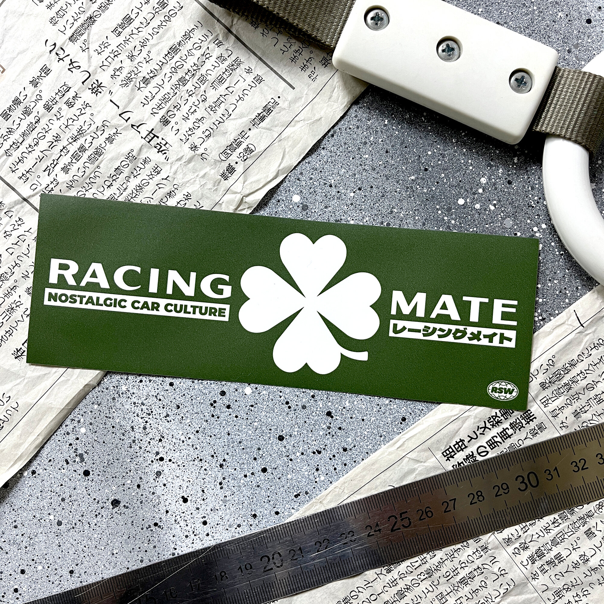 Наклейка на авто, slap sticker, Racing mate 19x6.5 / Resource Stickers