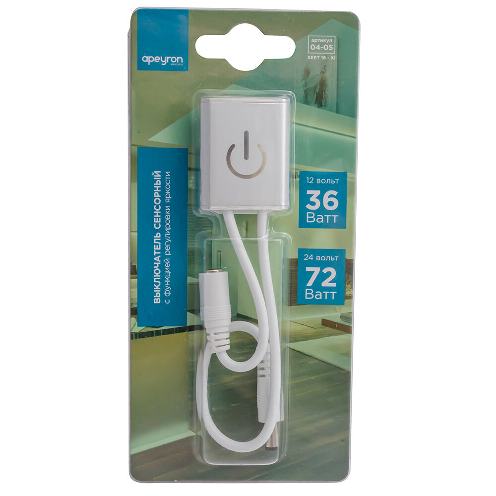 Диммер для светодиодной ленты 12/24 В 36/72 Вт IP33 Apeyron (04-05)