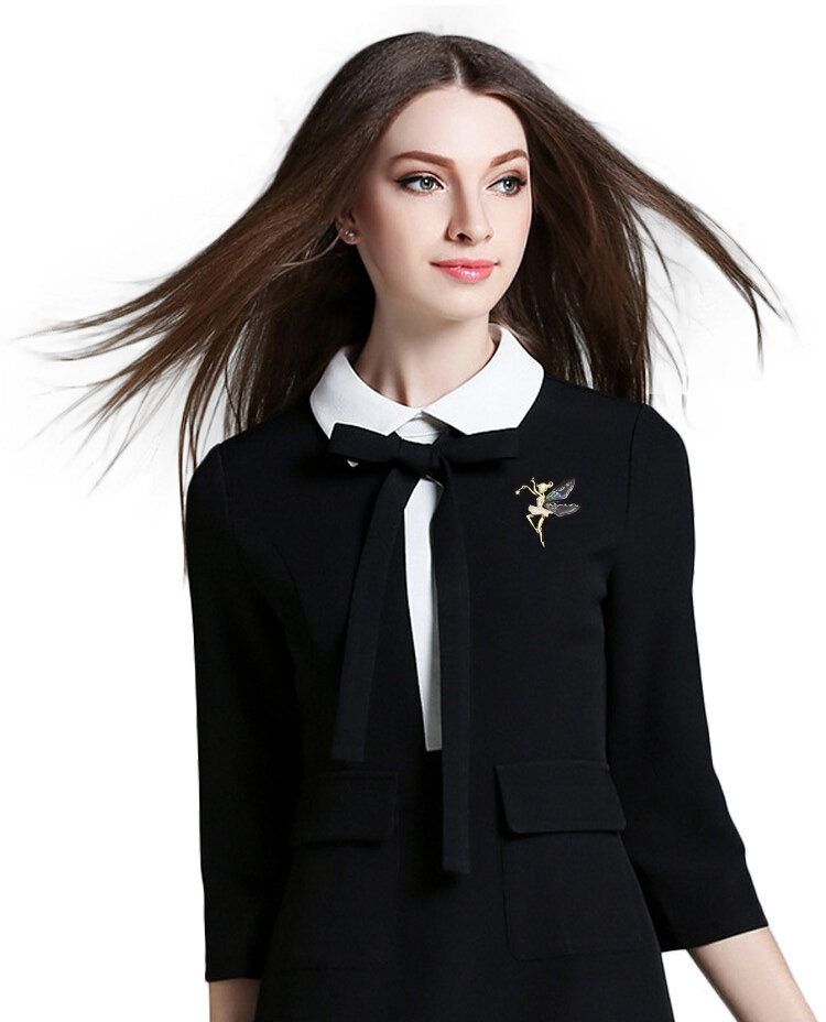 Брошь, горный хрусталь