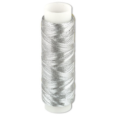 Нитки "Gamma" металлизир. MY-02 100% полиэстер 109 я 100 м под серебро
