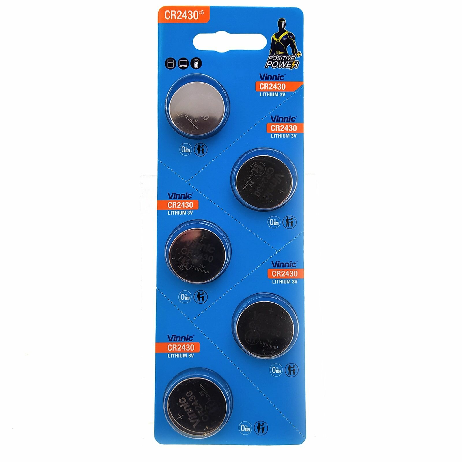 Батарейка (10шт) VINNIC CR2430 3В литиевая дисковая (5шт*2)