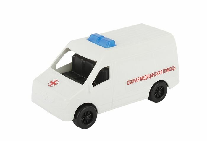 Автомобиль Микроавтобус Скорая помощь (19см, пластик, в сетке, от 3 лет) У361, (ООО "Спектр")