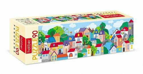 Пазлы 90 деталей. Городок (панорама) 90ПЗ4_24587, (Хатбер-М)