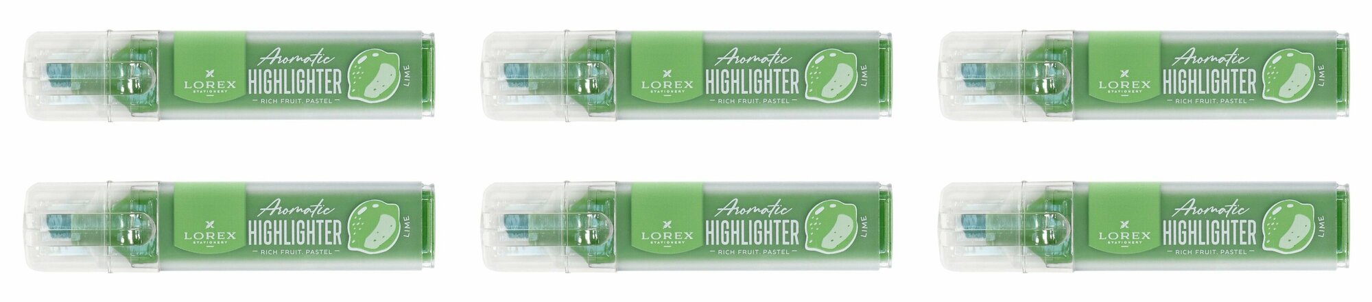 LOREX Маркер текстовой, 1-3.5мм , мятный пастель , 6 штук.