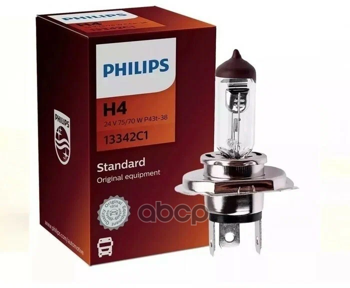 Лампа 24V H4 75/70W P43t-38 PHILIPS Philips арт. 13342C1