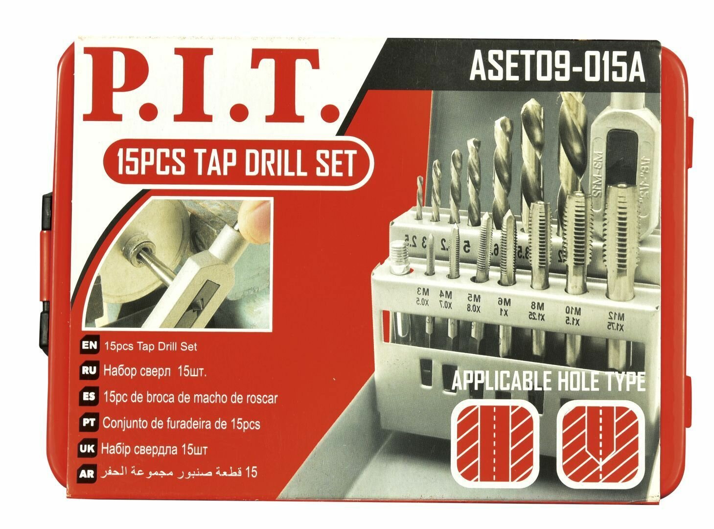 Наборы для нарезания резьбы P.I.T. 15шт(ASET09-015А)