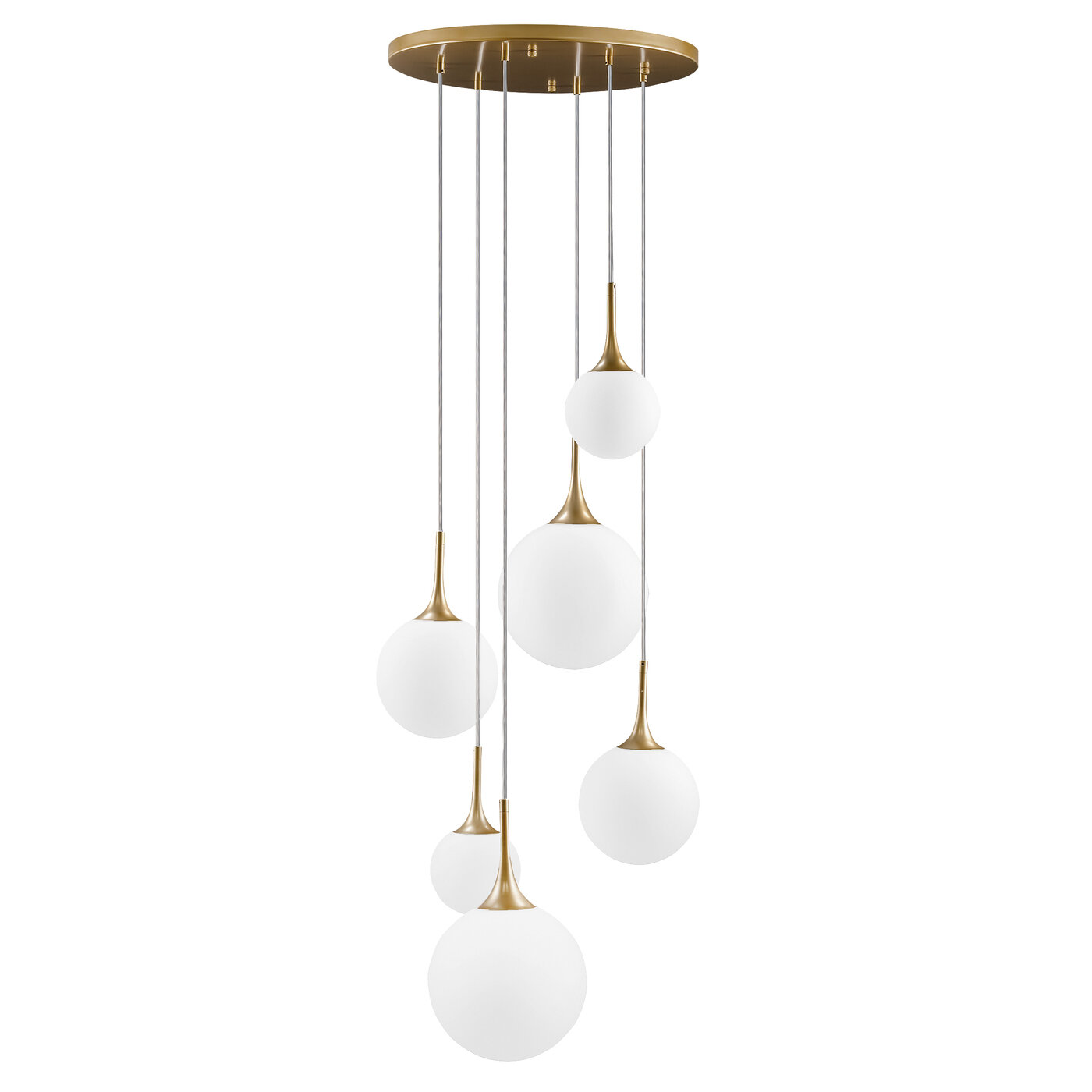 813062 Люстра GLOBO 6х40W E14 gold/white (шт)