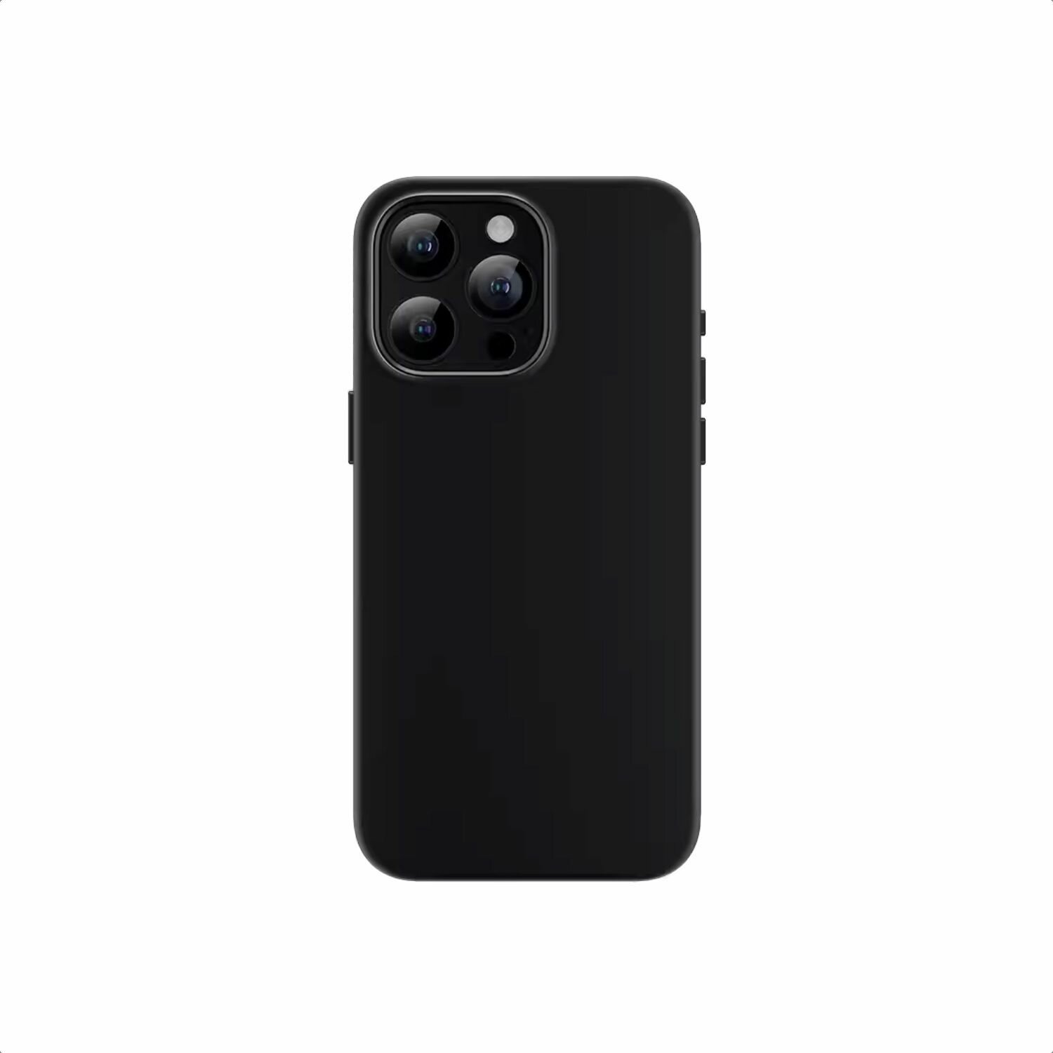 Чехол для iPhone 15 Pro (6.1") Memumi Liquid Silicone Soft-Touch Snap с магнитом для MagSafe силиконовый черный