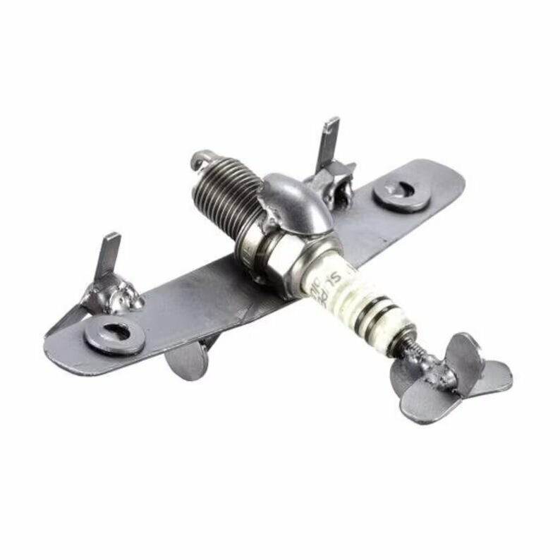 Оригинальная металлическая статуэтка ручной работы Самолет мини спитфаир