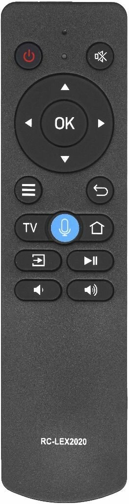 Пульт для BBK RC-LEX2020 для телевизора Smart TV с голосовым управлением с батарейками в комплекте