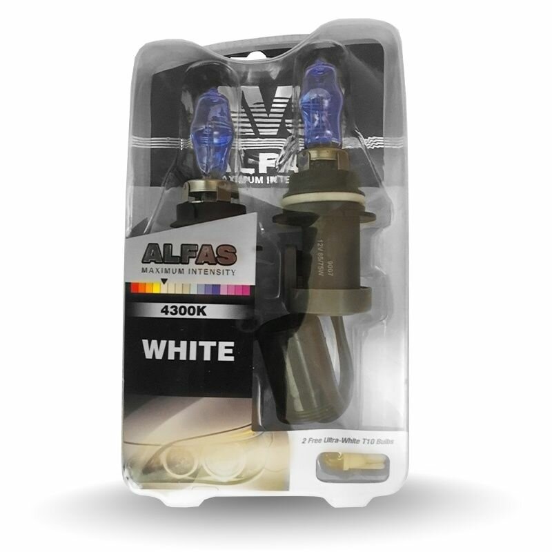 Газонаполненные лампы AVS ALFAS Maximum Intensity 4300K HB5/9007 12V 85W, комплект 2+2 (W5W) шт.