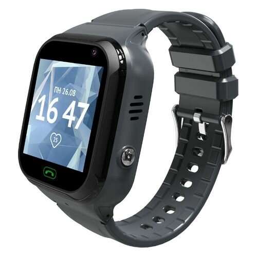 Смарт-часы Кнопка Жизни Aimoto Omega 4G, 42мм, 1.44", черный/черный [9250101]