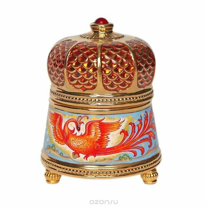 Фаберже. Музыкальная шкатулка "Жар-птица". Фарфор, металл, эмаль, деколь. Франция, House of Faberge, 1990-е гг.