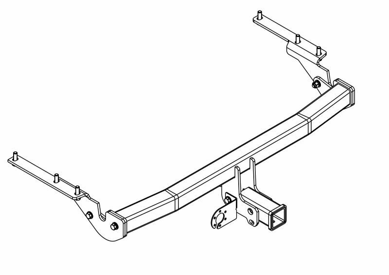 Фаркоп на TOYOTA RAV-4 американский квадрат (2005-2012) (без электрики, паспорт/сертификат в комплекте) Автос. TY 51