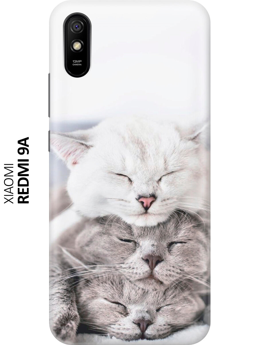 Силиконовый чехол Три кота на Xiaomi Redmi 9A / Сяоми Редми 9А