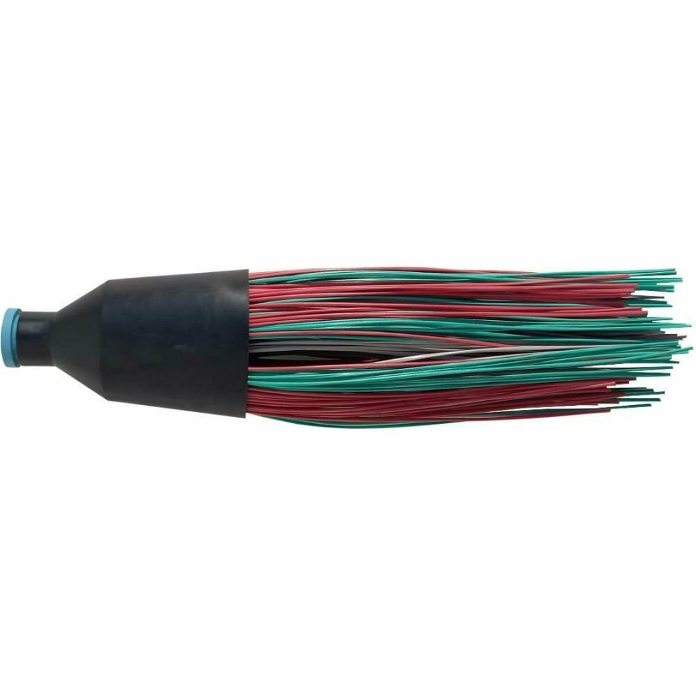 Метла ООО Агростройлидер полипропиленовая, круглая, трехкольцевая, с резьбой Ф22 мм, без черенка САД-14.04