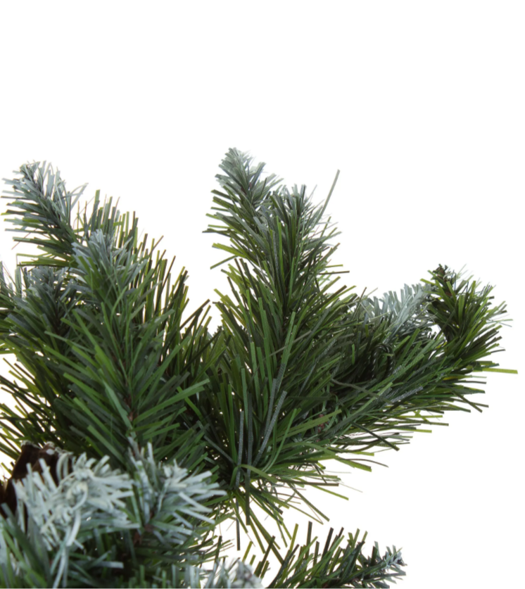 Еловая гирлянда «Заснеженная с шишками» 270 см