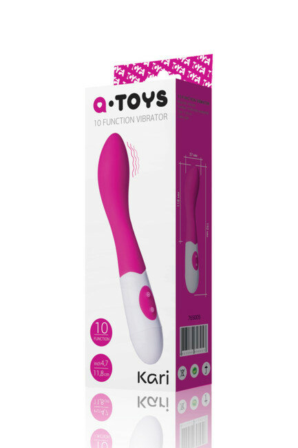 Вибратор с наклоненной головкой, стимулирующей точку G, KARI A-Toys, (10 режимов)