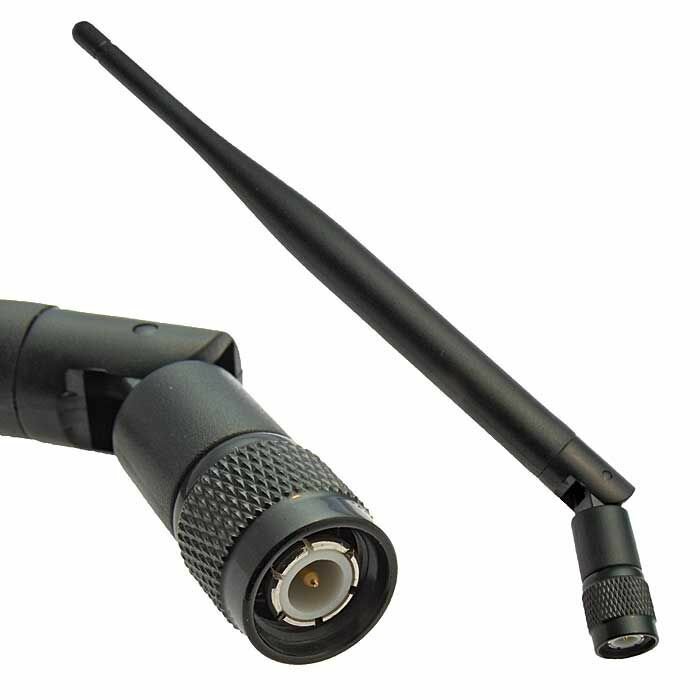 Штыревая Wi-Fi антенна поворотная, 5dB, разъем для подключения TNC-P