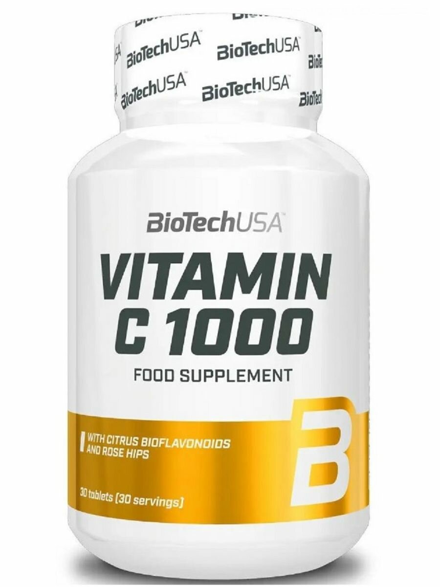 Витамин С BioTech Vitamin C 1000 для укрепления иммунитета 30 таблеток