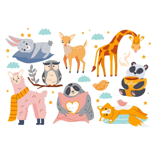 Наклейки стикеры Милые животные