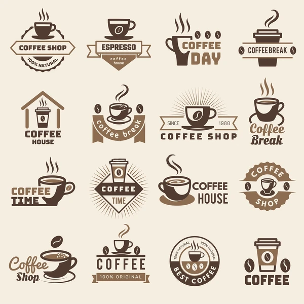 Наклейки и стикеры Этикетки с кофе