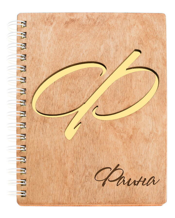 Деревянный подарочный блокнот с именем Фаина — именной подарок жене, любимой, девушке, коллеге, маме