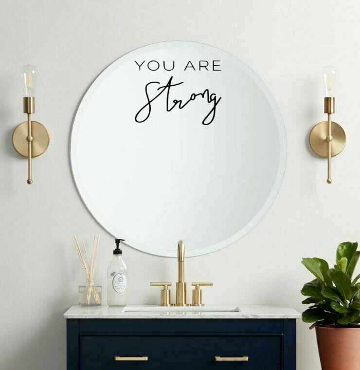 Интерьерные наклейки/Наклейка для декора интерьера/наклейка на зеркало/надписи/мотивационные надписи/слова