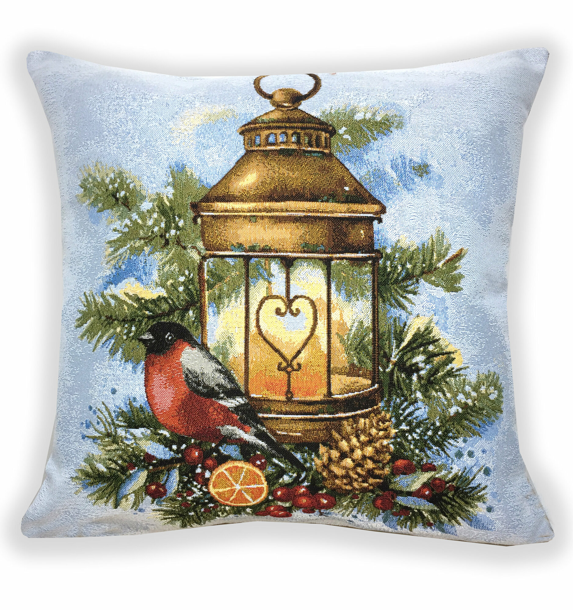 Наволочка Декоративная Гобеленовая 45х45 "Снегирь"