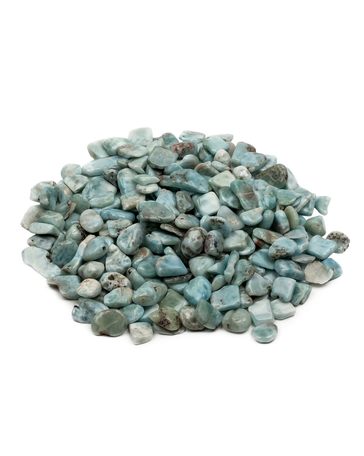 Камень Россыпь ларимара, вес: 100 грамм, натуральный минерал.