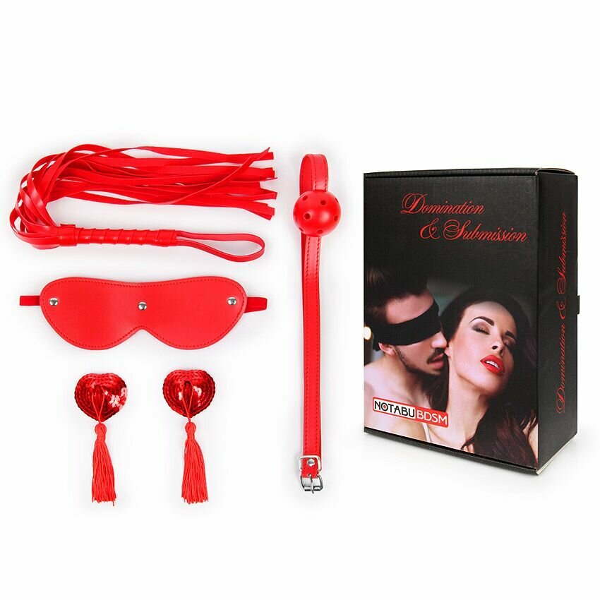 Красный BDSN набор Notabu (4 предмета)
